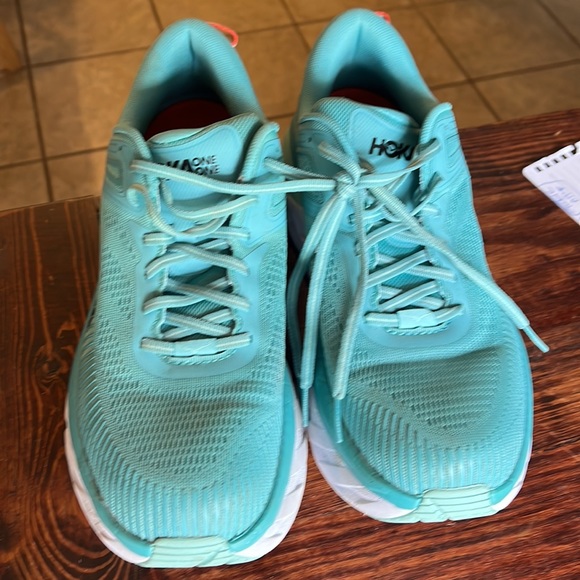 Hoka | Shoes | Hoka One One Bondi 7 Teal Lace Up Athletic Running Shoes ...